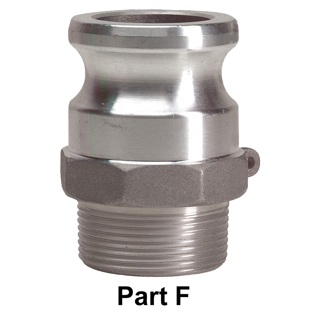 Aluminum Part F Male Adapter x Male NPT for Lay Flat Hoses ...